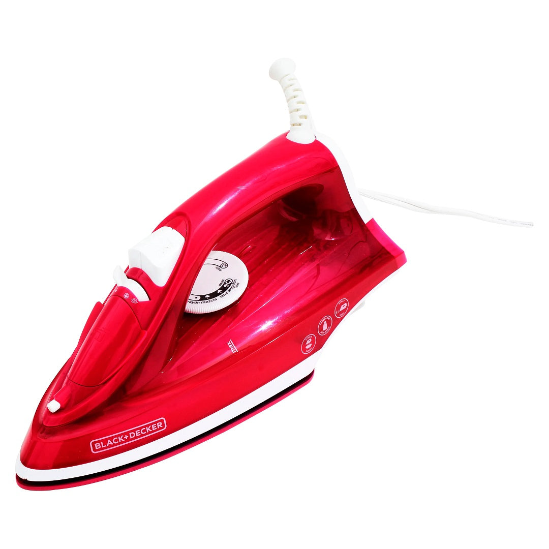 BLACK & DECKER TRUEGLIDE STEAM IRON RED – THE HOME EXPO