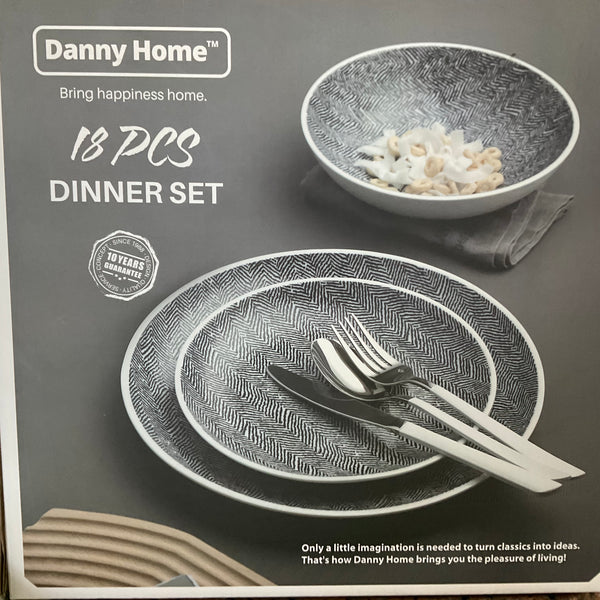 18PCS DINNERWARE SET CHARCOAL – THE HOME EXPO